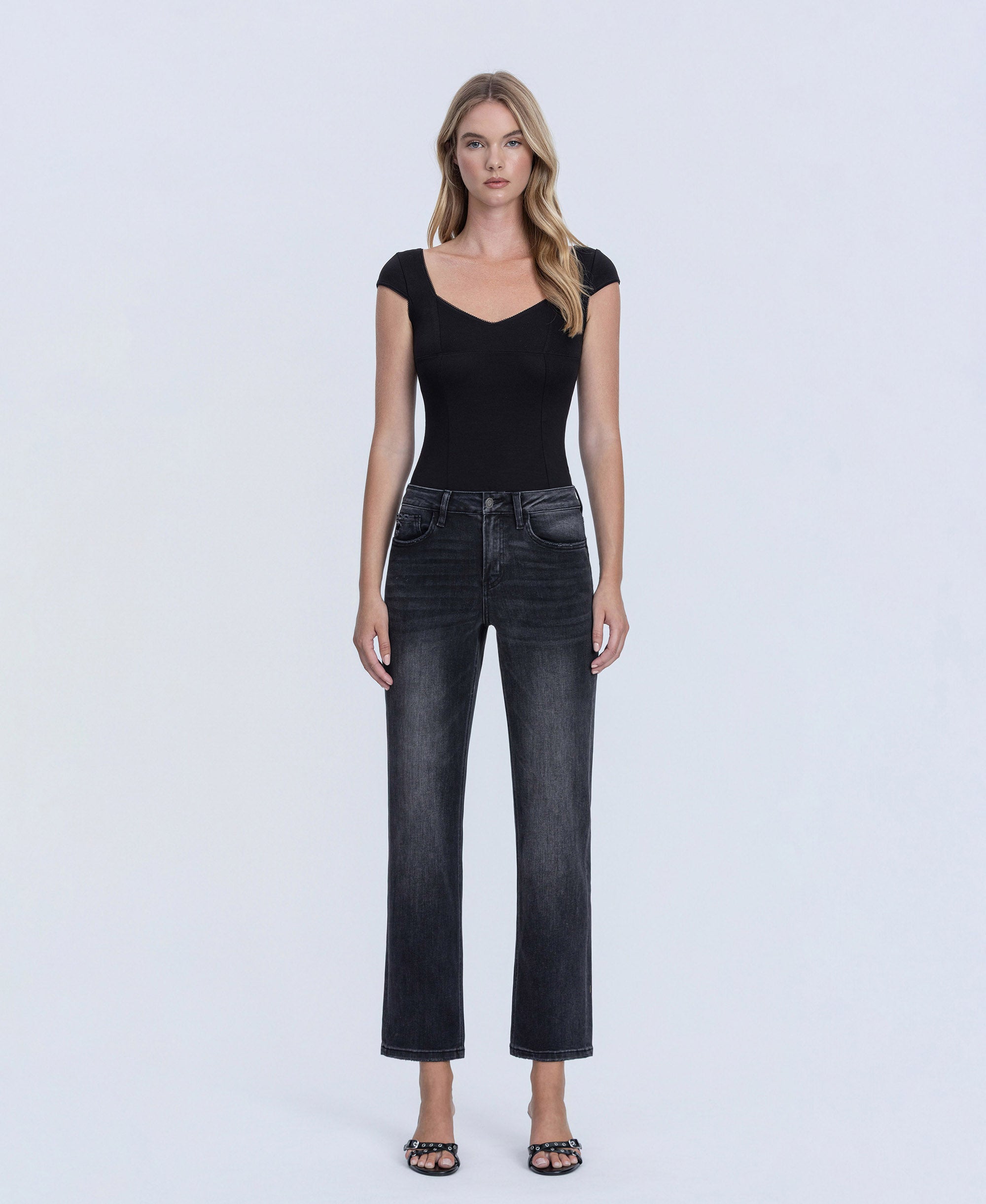 Flying Monkey Luminary High Rise Ankle Straight Jeans – FLYING MONKEY